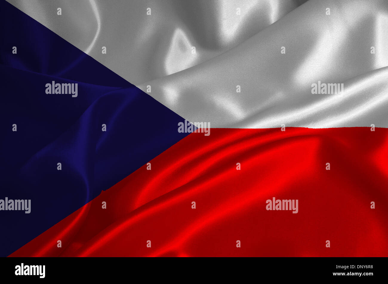 Czech Republic flag on satin texture Stock Photo - Alamy