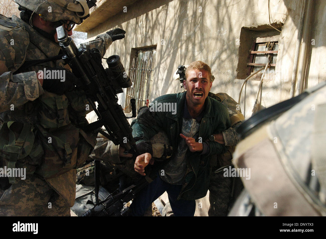 Jan 17, 2006; Abu Ghraib, Baghdad, IRAQ; Infantrymen from Co. A, 1st of ...