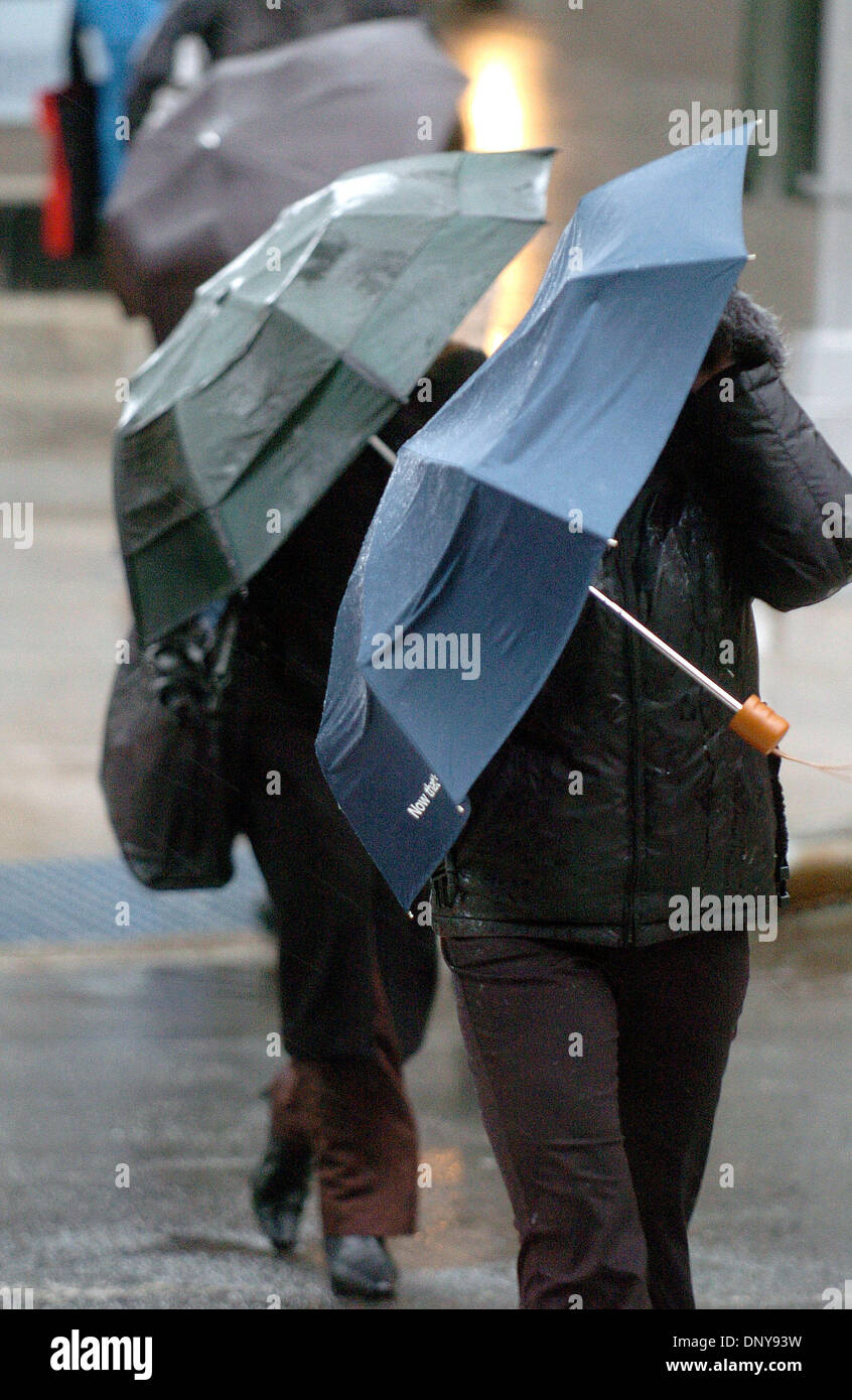 Jan 18, 2006; Manhattan, New York, USA; With gusts reaching upwards of ...