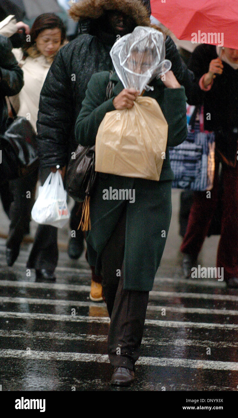 Jan 18, 2006; Manhattan, New York, USA; With gusts reaching upwards of ...