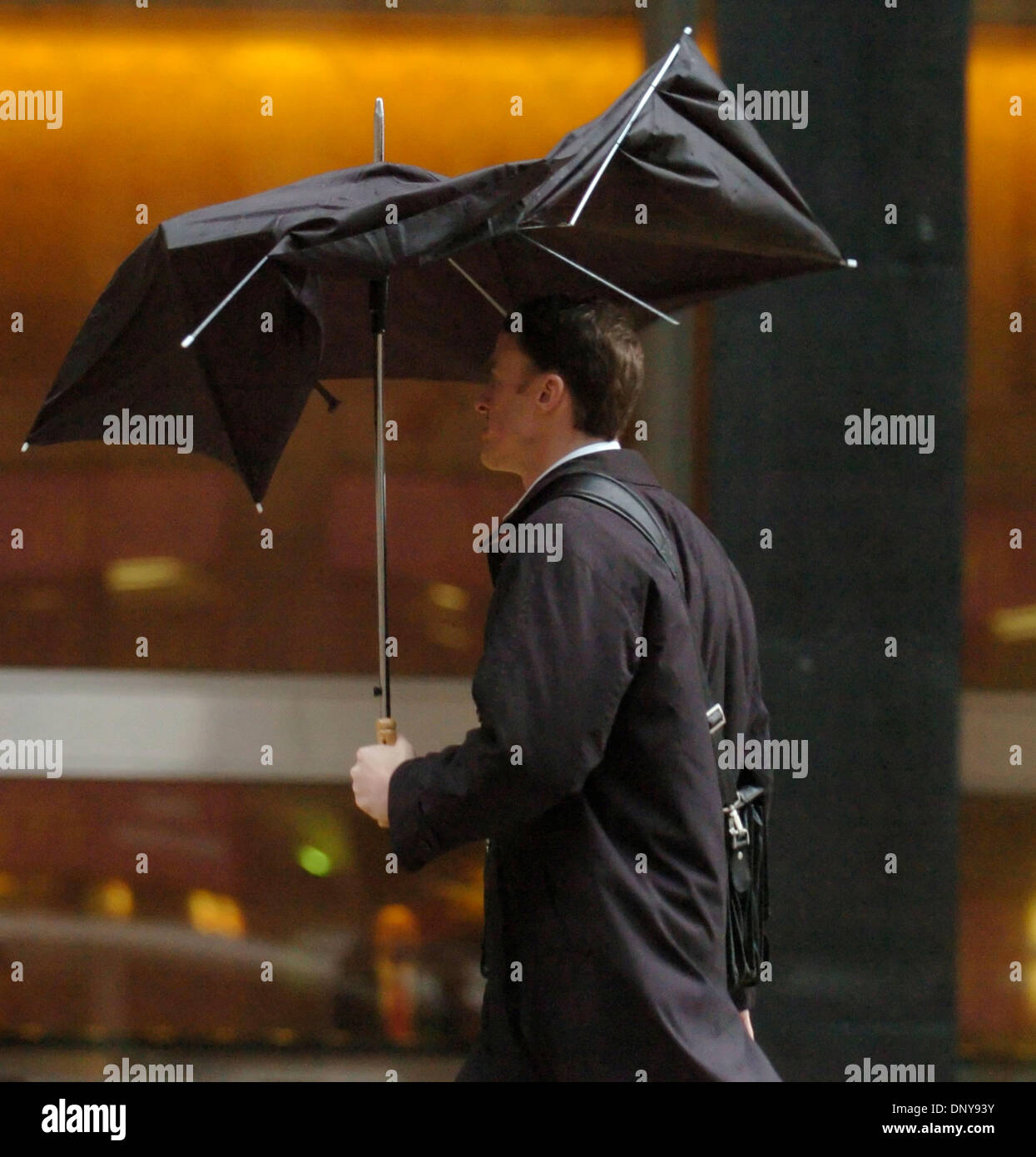 Jan 18, 2006; Manhattan, New York, USA; With gusts reaching upwards of ...