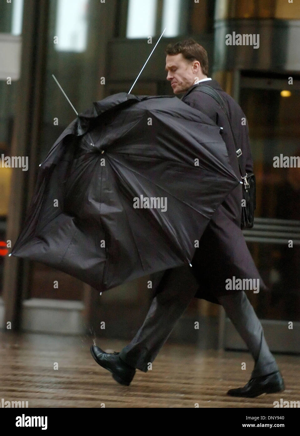 Jan 18, 2006; Manhattan, New York, USA; With gusts reaching upwards of ...
