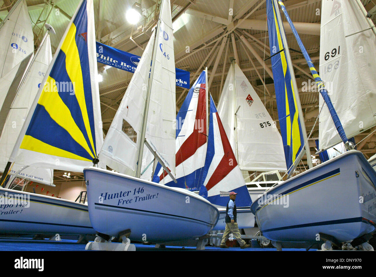 Jan 19, 2006; Minneapolis, MN, USA; Sailboat masts reached to the roof ...