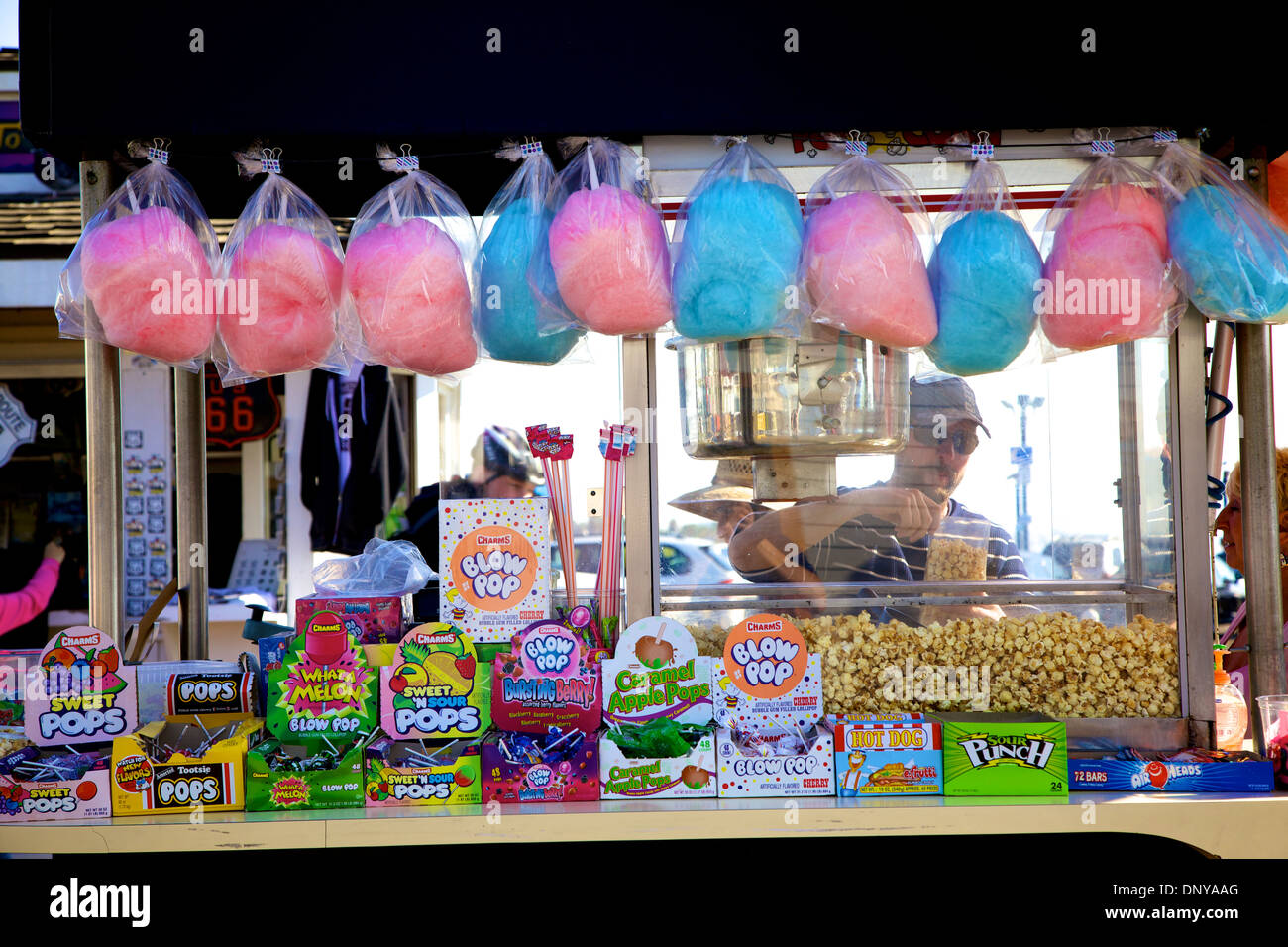Cotton candy stand hi-res stock photography and images - Alamy