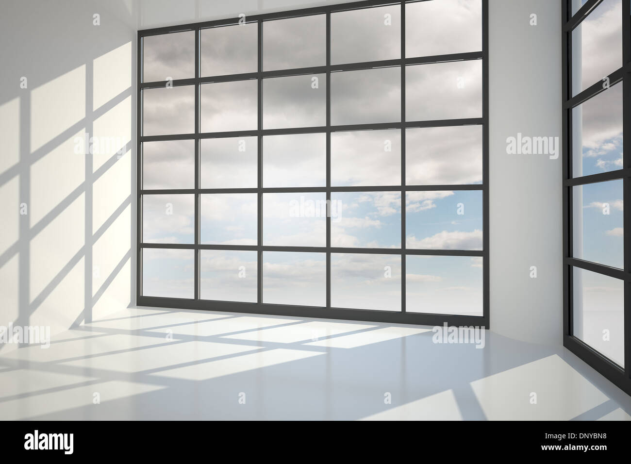 Blue sky seen through window Stock Photo - Alamy
