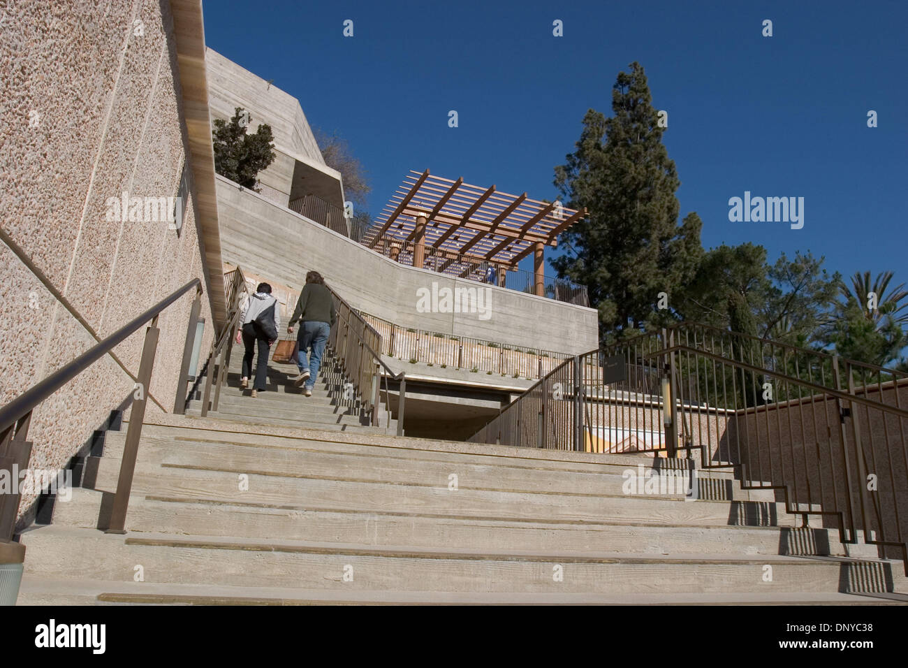 Jan 25, 2006; Pacific Palisades, CA, USA; Guests climb the stairway of ...