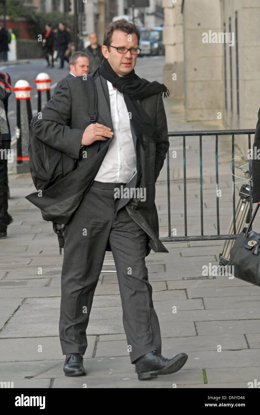 London, UK. 6th Jan, 2014. Andy Coulson arrives at The Old Bailey ...