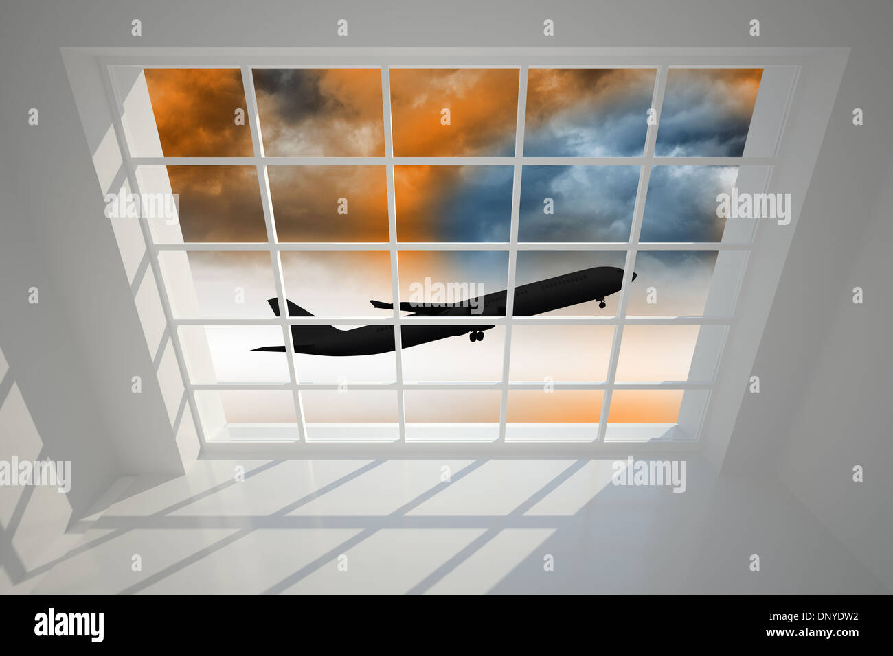 Orange and white airplane hi-res stock photography and images - Alamy