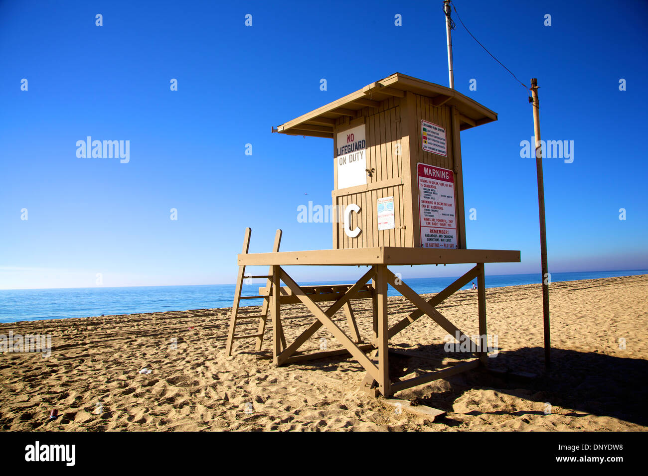 Lifeguard cabin in Newport Beach, California Stock Photo - Alamy
