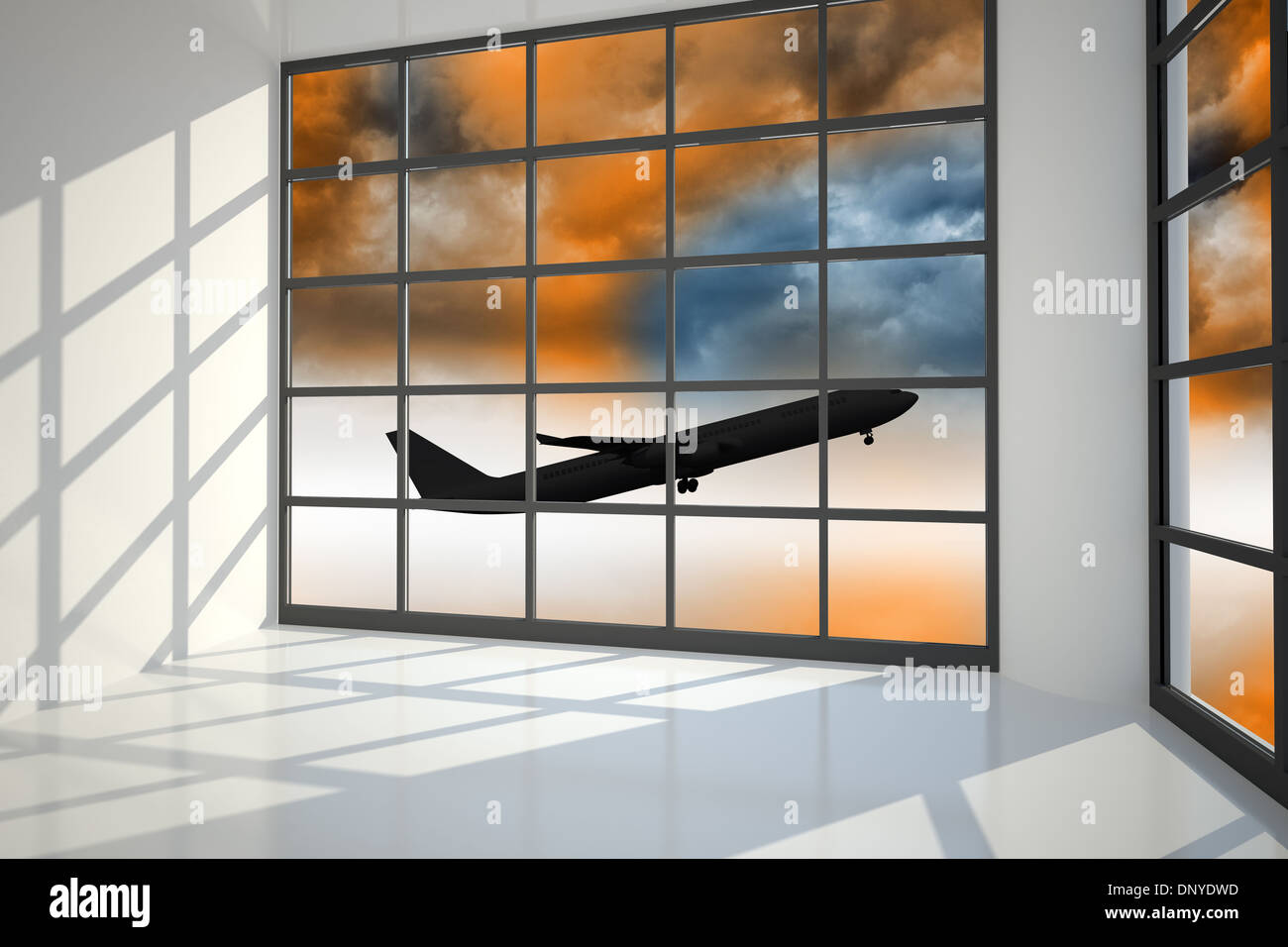 Orange and white airplane hi-res stock photography and images - Alamy