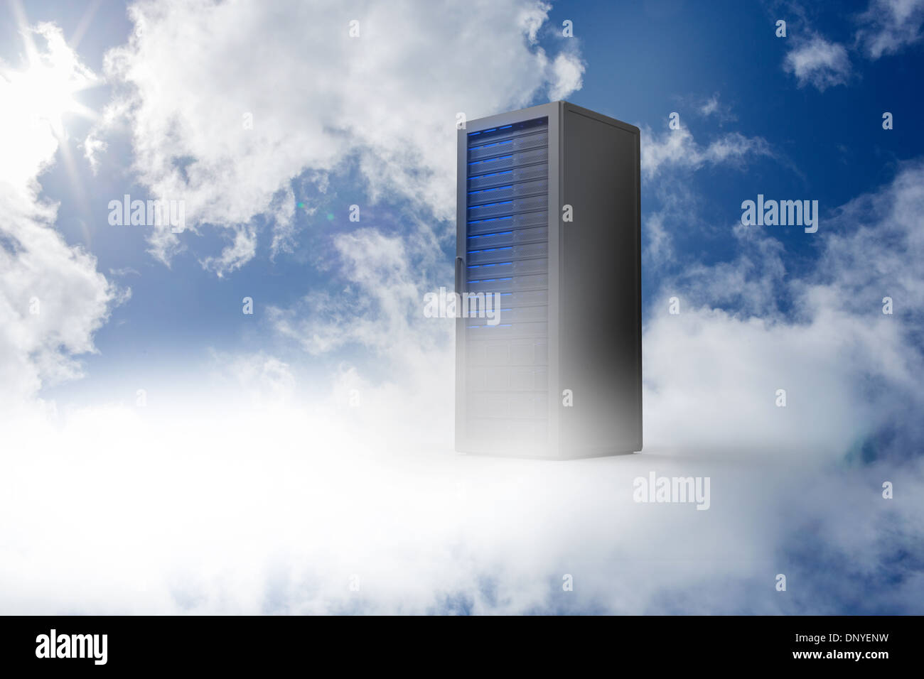 Server tower in the blue sky Stock Photo - Alamy