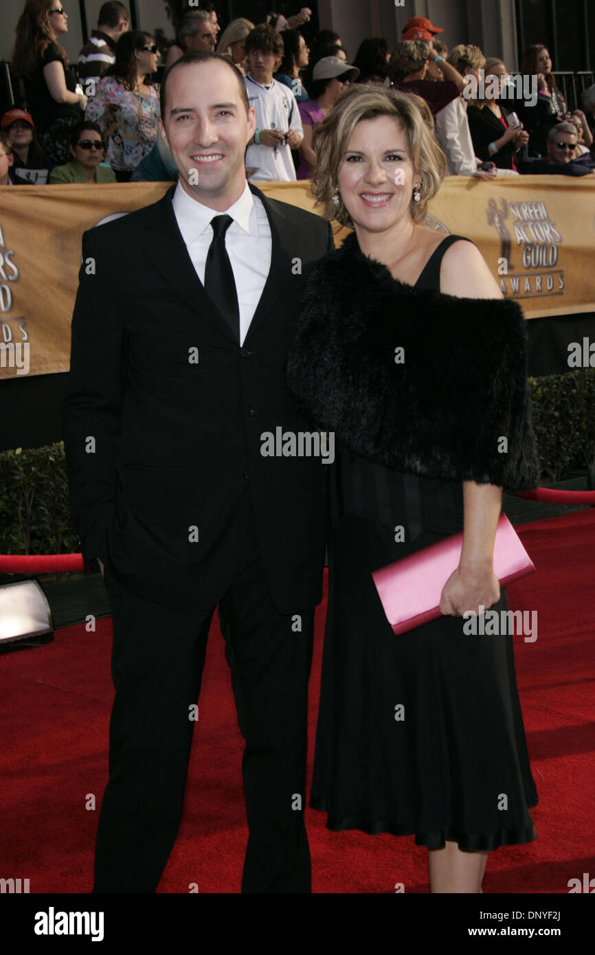 Jan 29, 2006; Los Angeles, CA, USA; TONY HALE (L) and guest arriving at ...