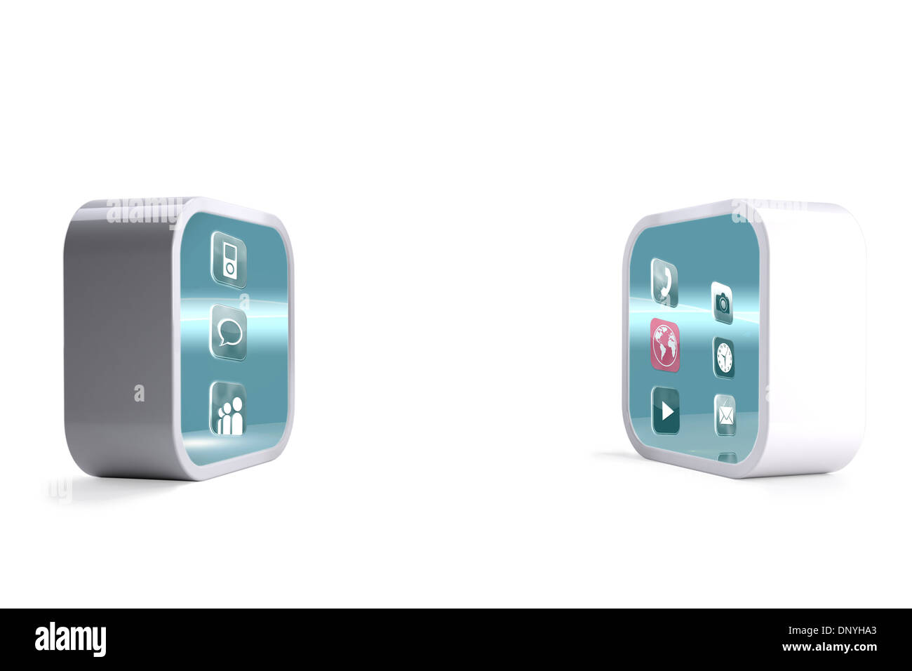 Apps on abstract screen Stock Photo - Alamy