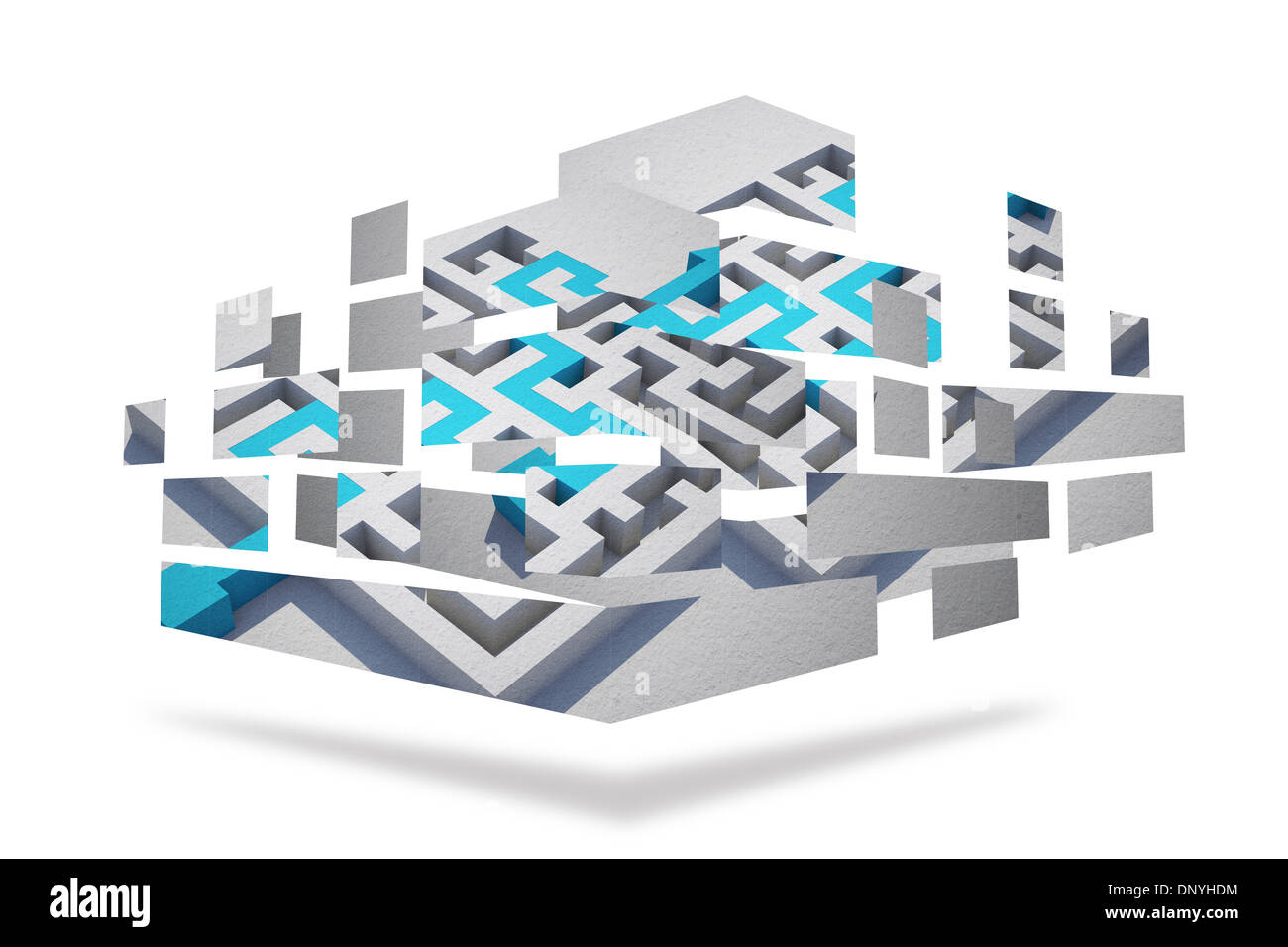 Maze graphic on abstract Cut Out Stock Images & Pictures - Alamy
