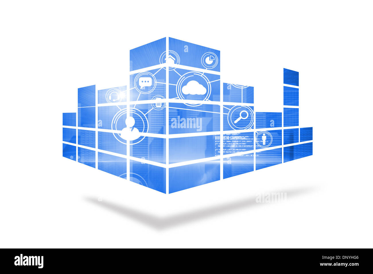 Interface on abstract screen Stock Photo - Alamy