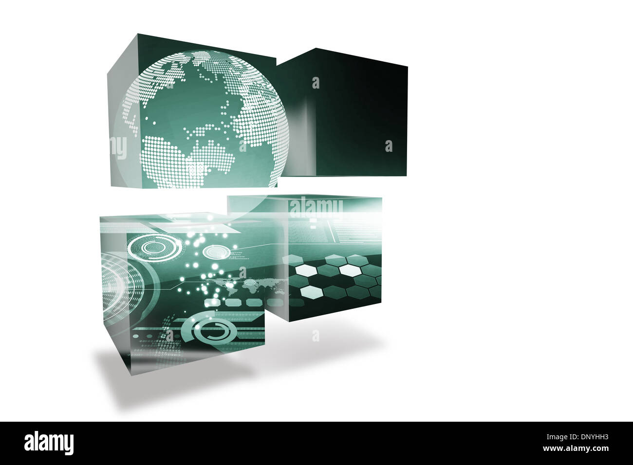 Earth interface on abstract screen Stock Photo - Alamy