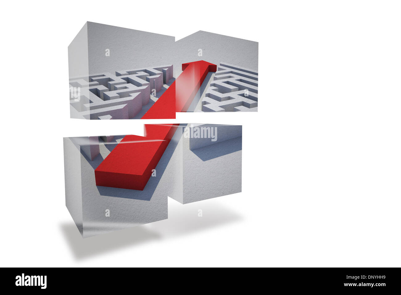 Maze graphic on abstract Cut Out Stock Images & Pictures - Alamy