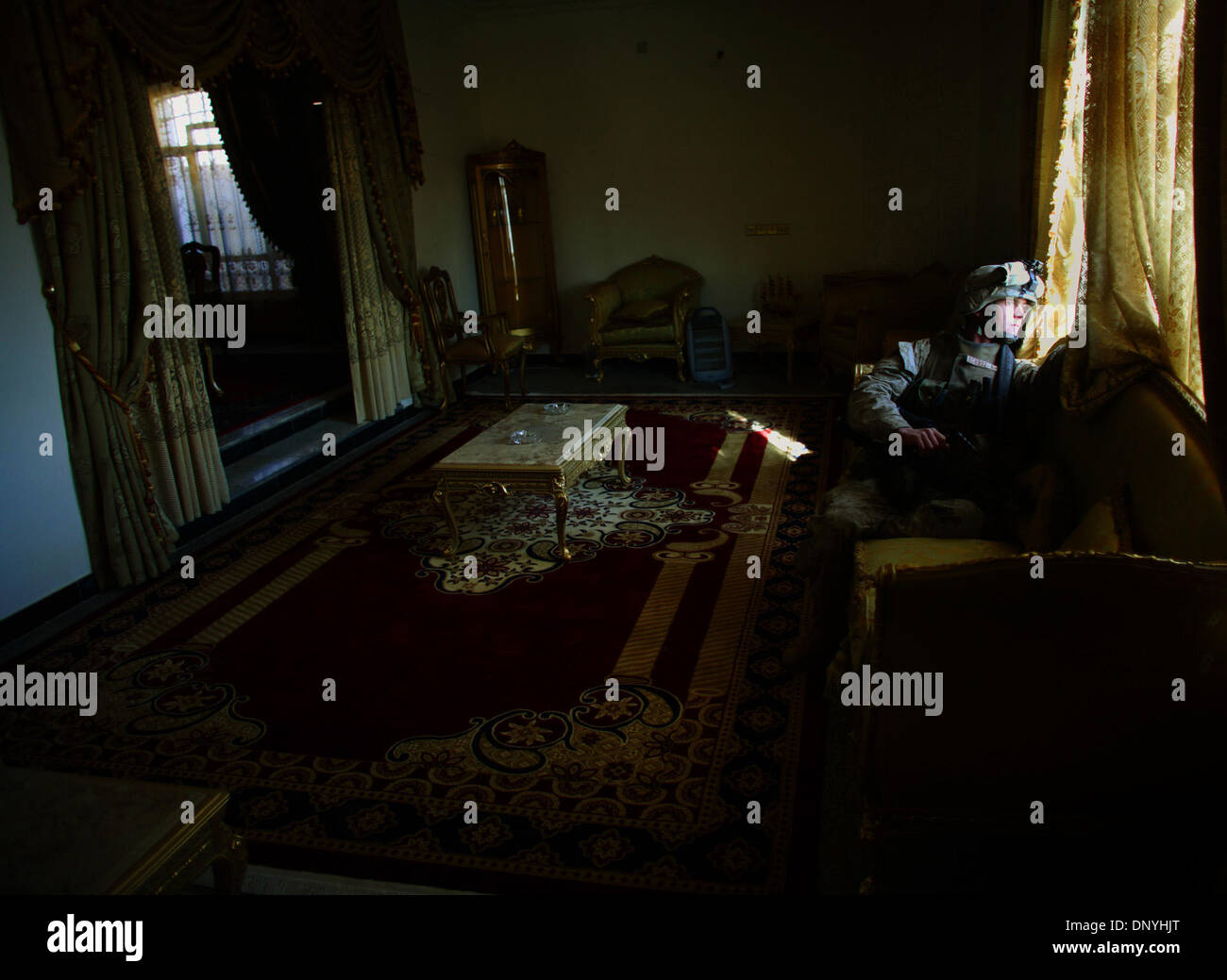 Jan 29, 2006; Al-Falujah, IRAQ; Lance Corporal Ben Corey from ...