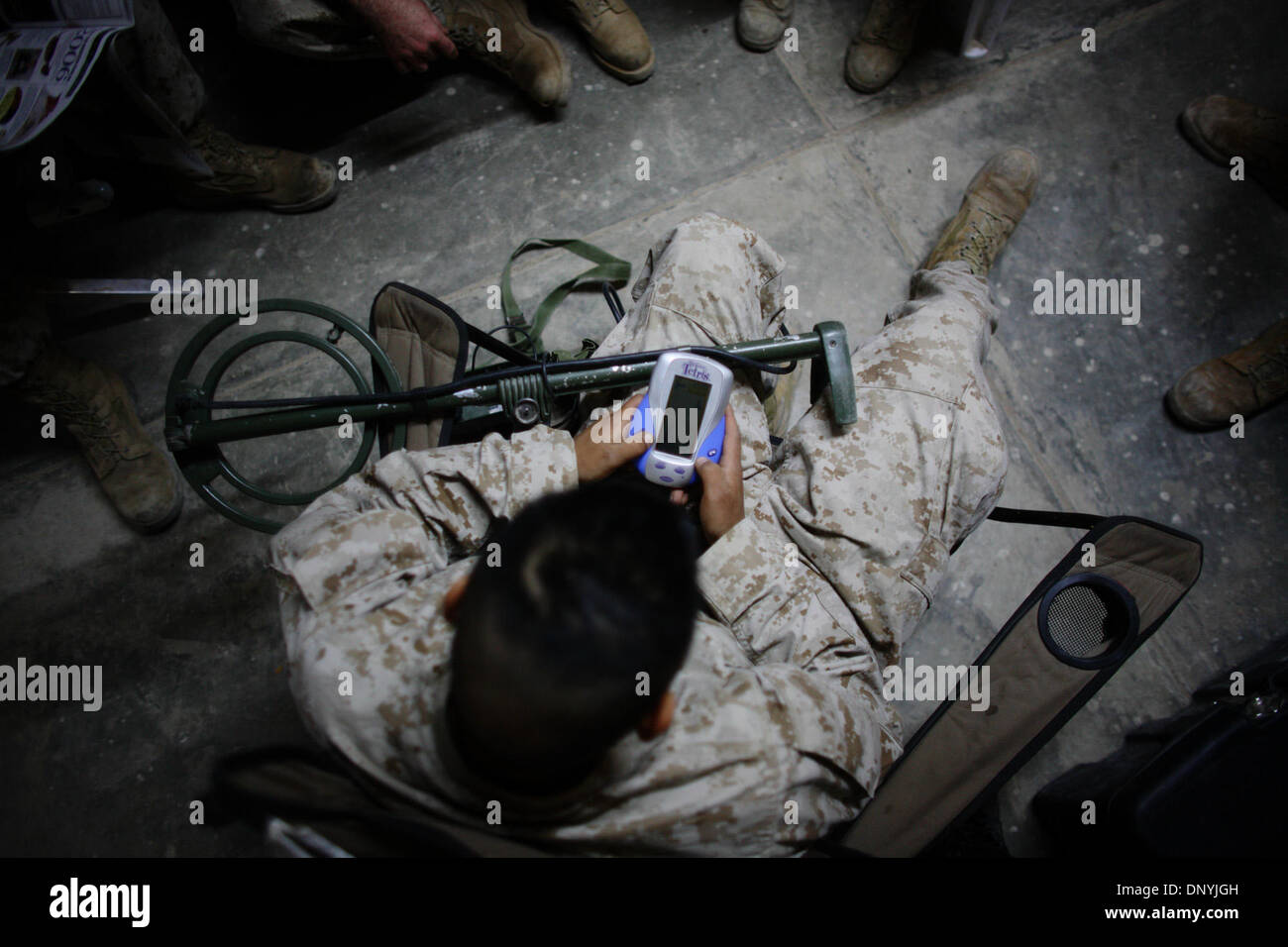 Jan 31, 2006; Al-Falujah, IRAQ; A marine from Echo Company, Second ...
