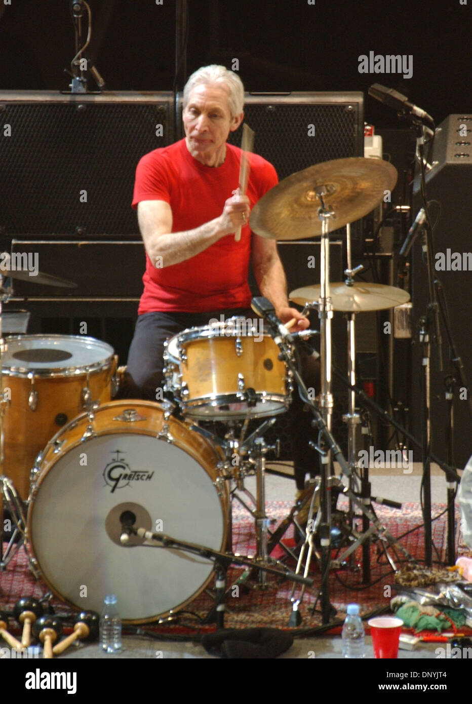 Feb 01, 2006; Baltimore, MD, USA; Drummer CHARLIE WATTS of The Rolling ...