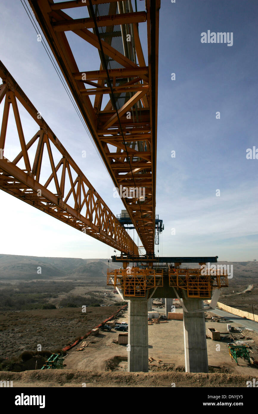 Feb 02, 2006; Otay River Valley, CA, USA; The 640 Pre-cast bridge ...