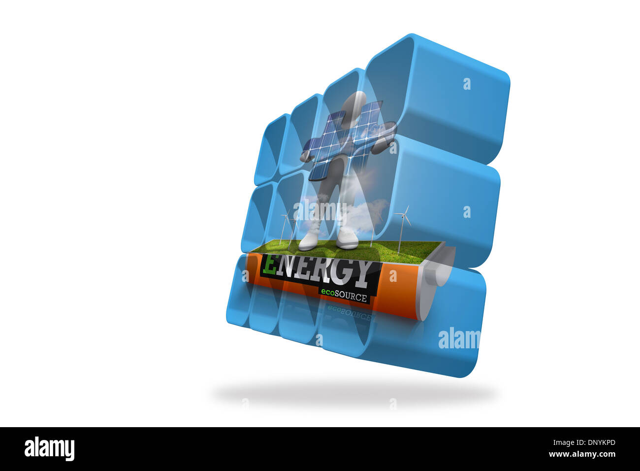 Energy graphic on abstract screen against notes of biotechnology and ...