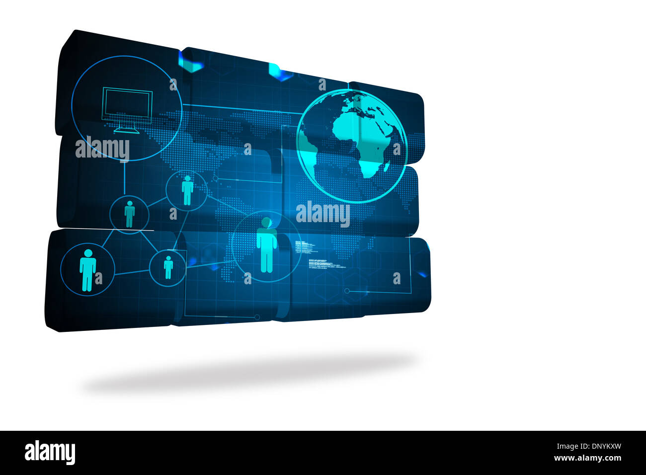 Earth interface on abstract screen Stock Photo - Alamy