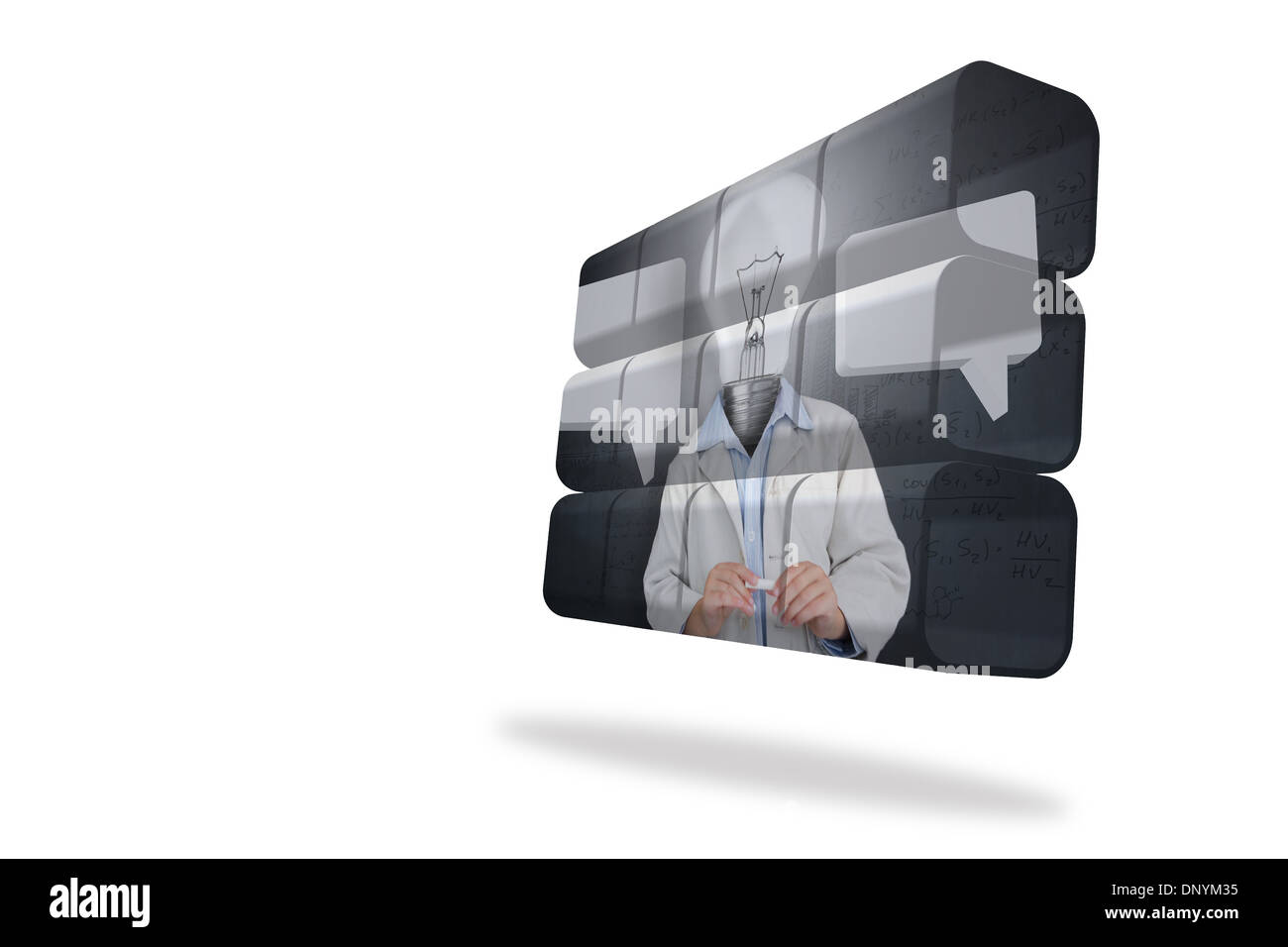 Man on screen computer Cut Out Stock Images & Pictures - Alamy