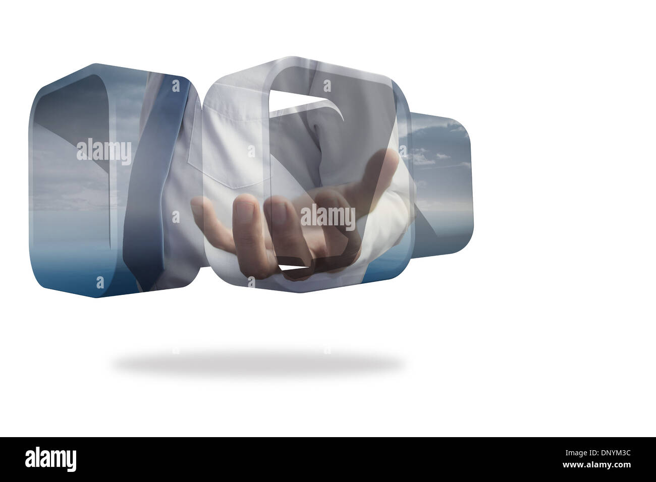 Businessmans hand Cut Out Stock Images & Pictures - Alamy