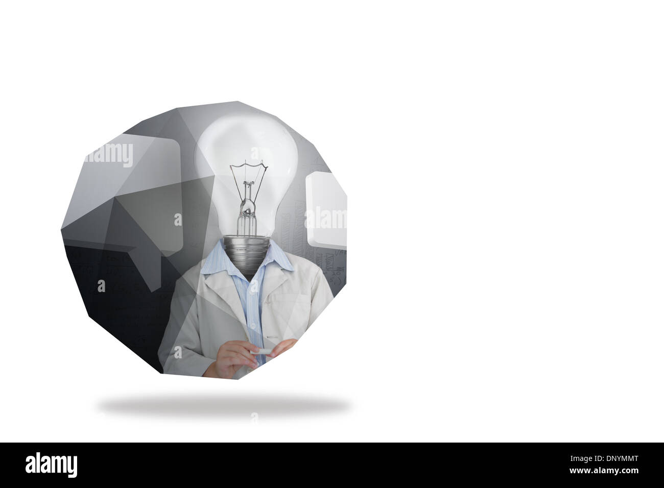 Man on screen computer Cut Out Stock Images & Pictures - Alamy