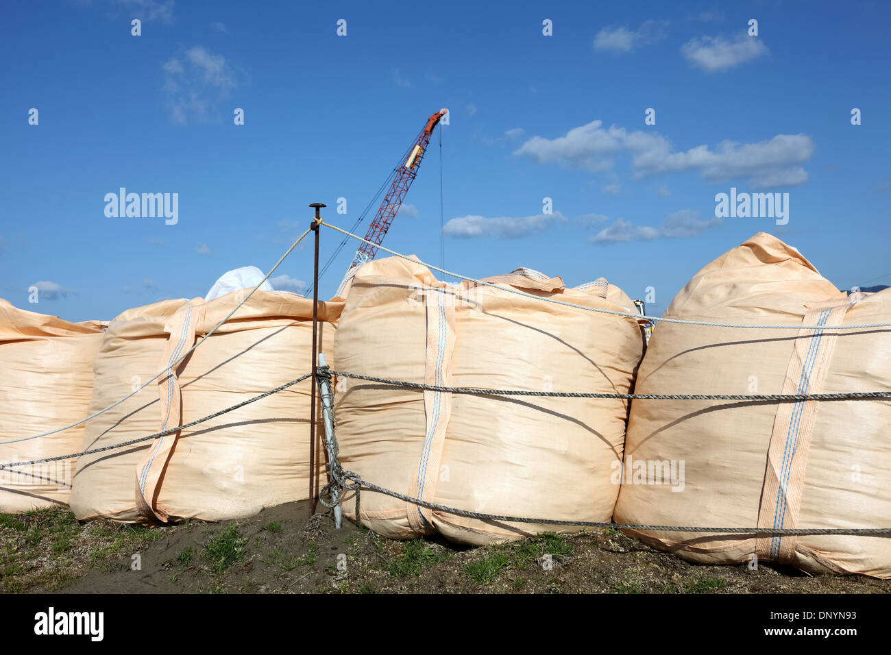 big sandbags for protection Stock Photo - Alamy