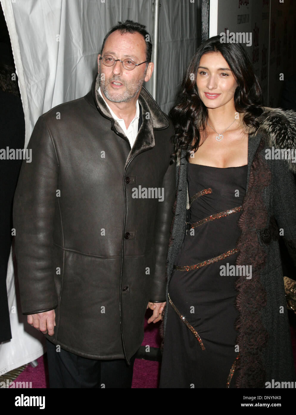 Feb 06, 2006; New York, NY, USA; Actor JEAN RENO and WIFE at the world ...
