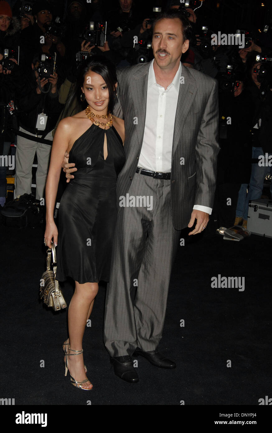 Feb 07, 2006; New York, NY, USA; ALICE KIM with NICOLAS CAGE at the re ...