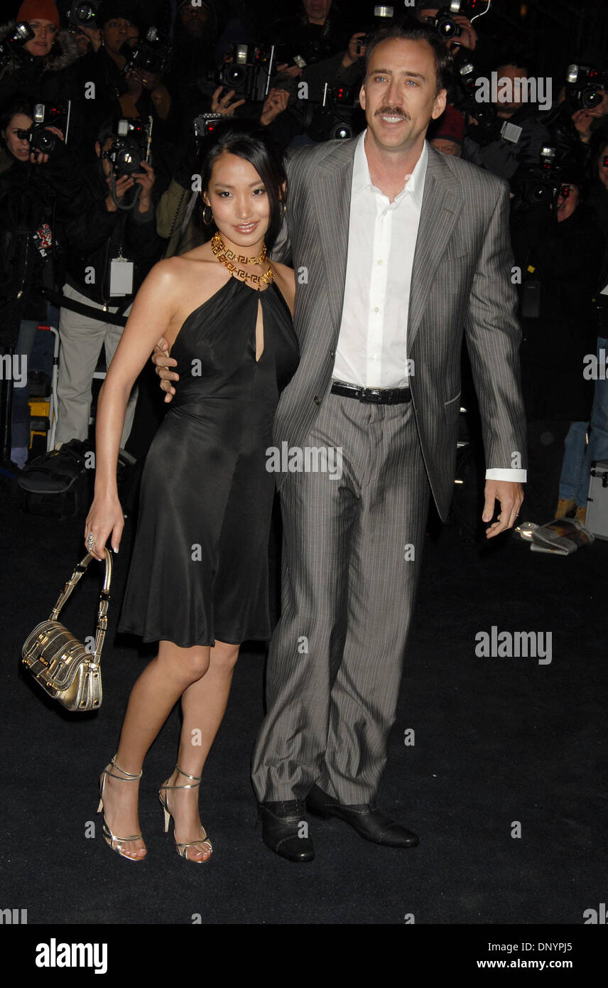 Feb 07, 2006; New York, NY, USA; ALICE KIM with NICOLAS CAGE at the re ...