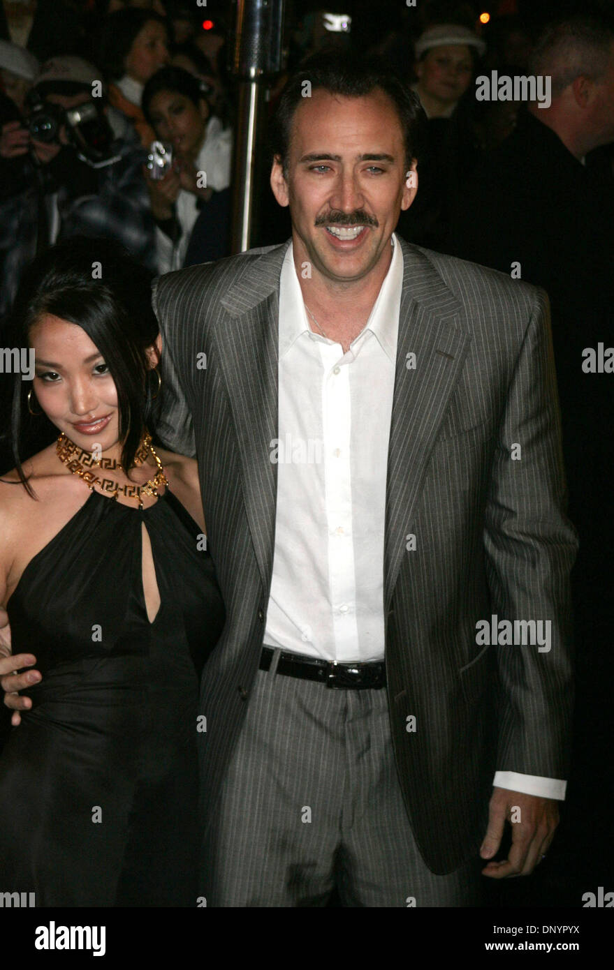 Feb 07, 2006; New York, NY, USA; Actor NICOLAS CAGE and wife ALICE KIM ...