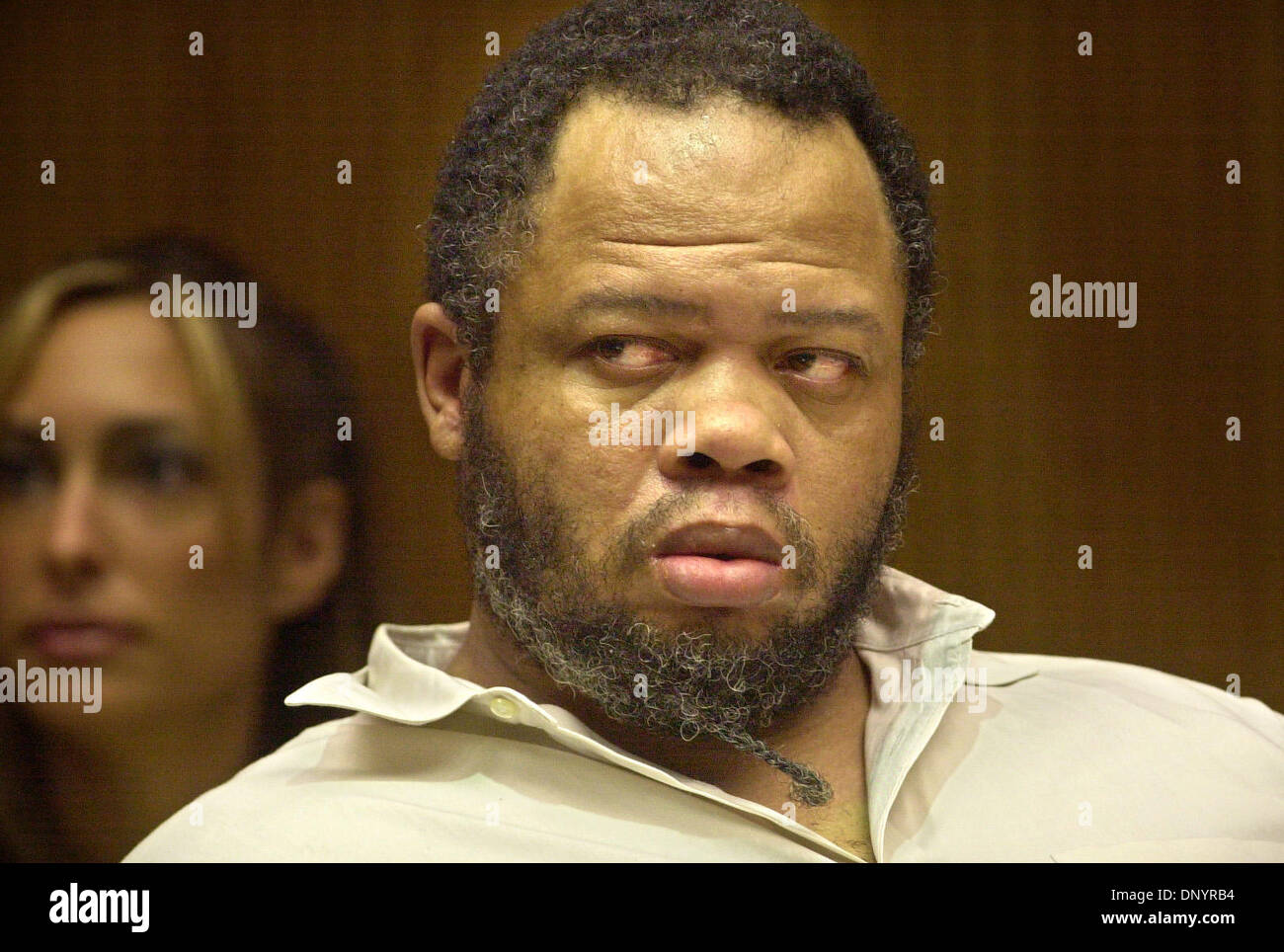 (Published 10/03/2003, B-2:1,2,7) Accused killer Aubrey Mack listened ...