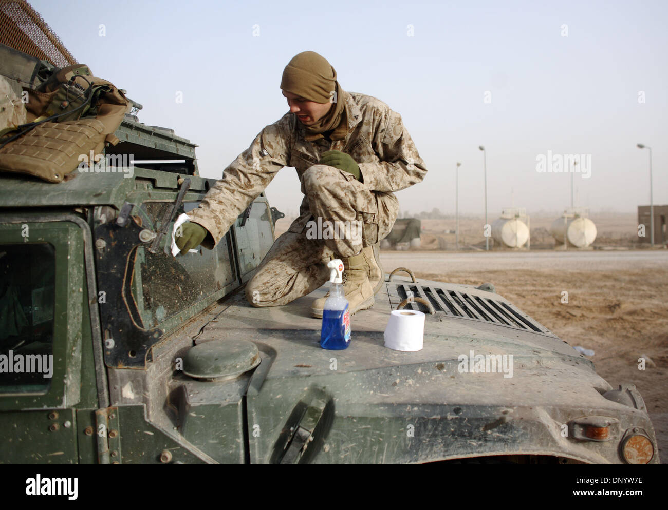 Feb 11, 2006; Al-Falujah, Anbar, IRAQ; Lance Corporal Daniel Oswald, of ...