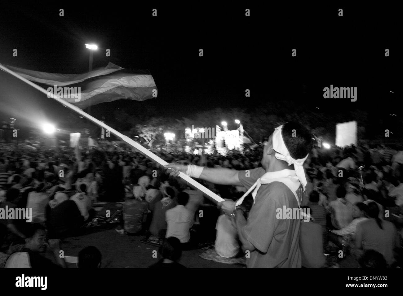 Thailand thai flag bangkok Black and White Stock Photos & Images - Alamy