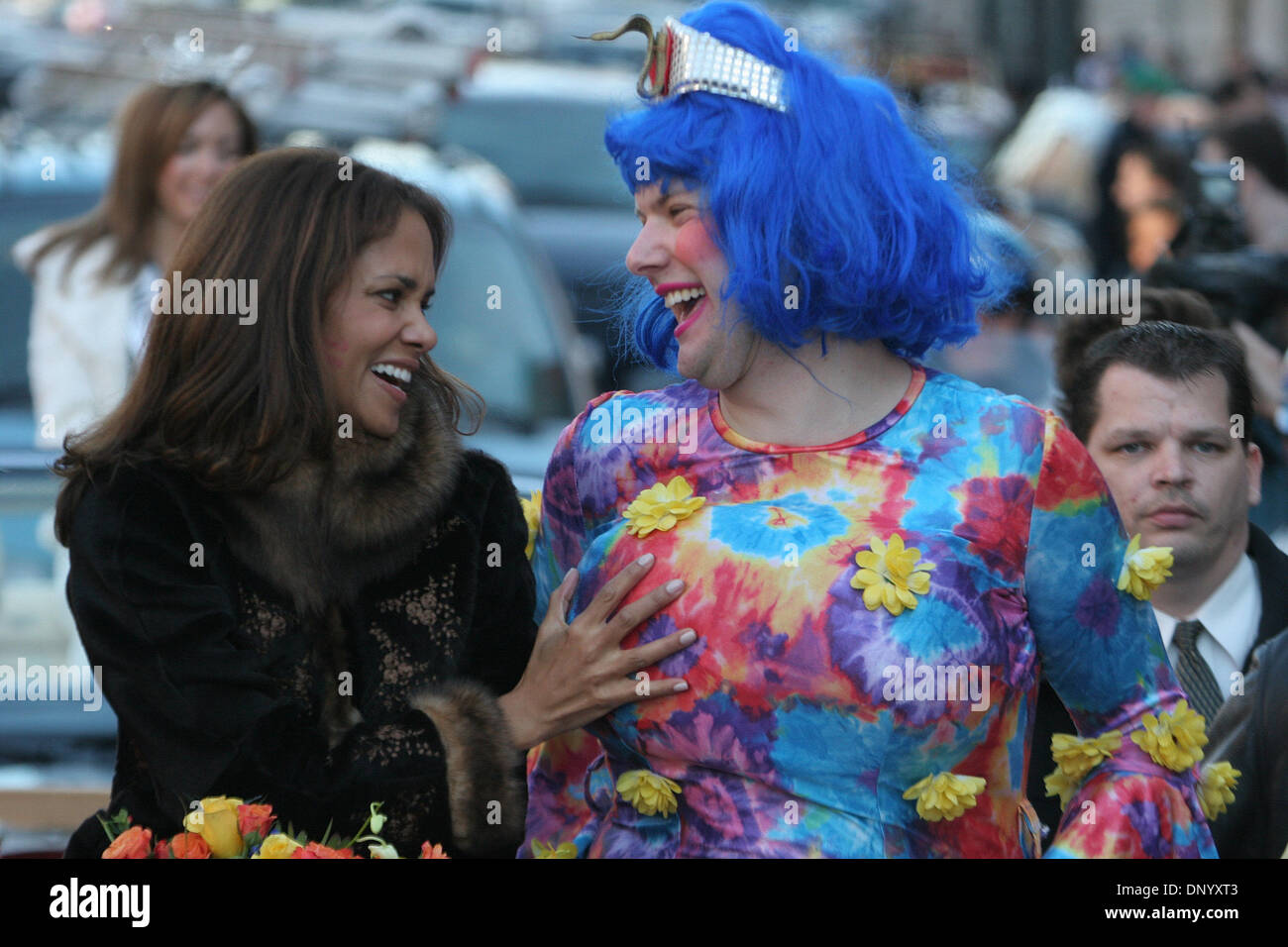 Feb 16, 2006; Cambridge, MA, USA; HALLE BERRY checks out the padding in ...
