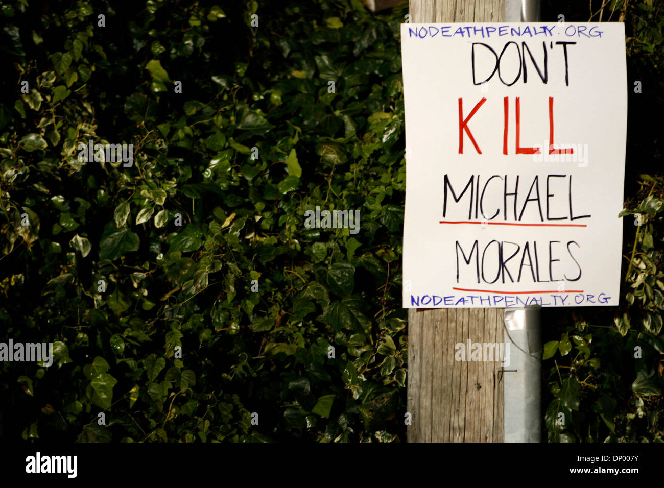 Feb 20, 2006; San Quentin, CA, USA; Convicted murderer Michael Morales ...