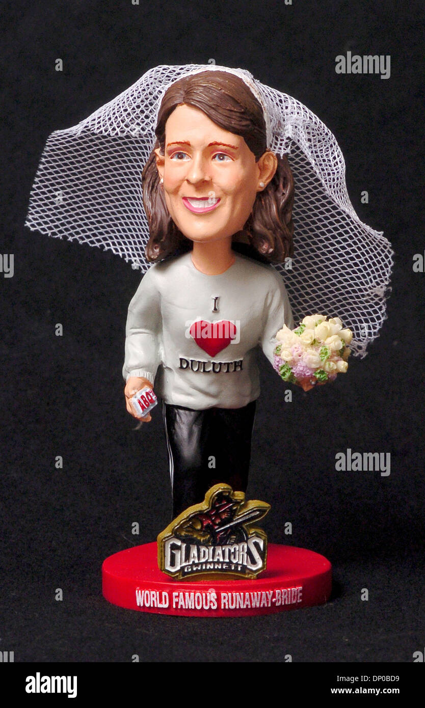 Mar 06, 2006; Duluth, GA, USA; Runaway Bride Bobblehead dolls were a ...