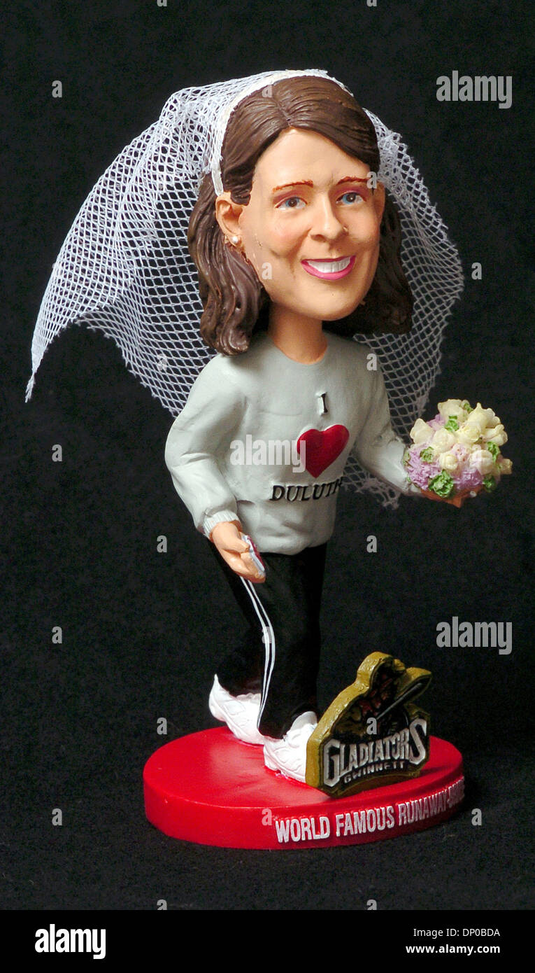 Mar 06, 2006; Duluth, GA, USA; Runaway Bride Bobblehead dolls were a ...