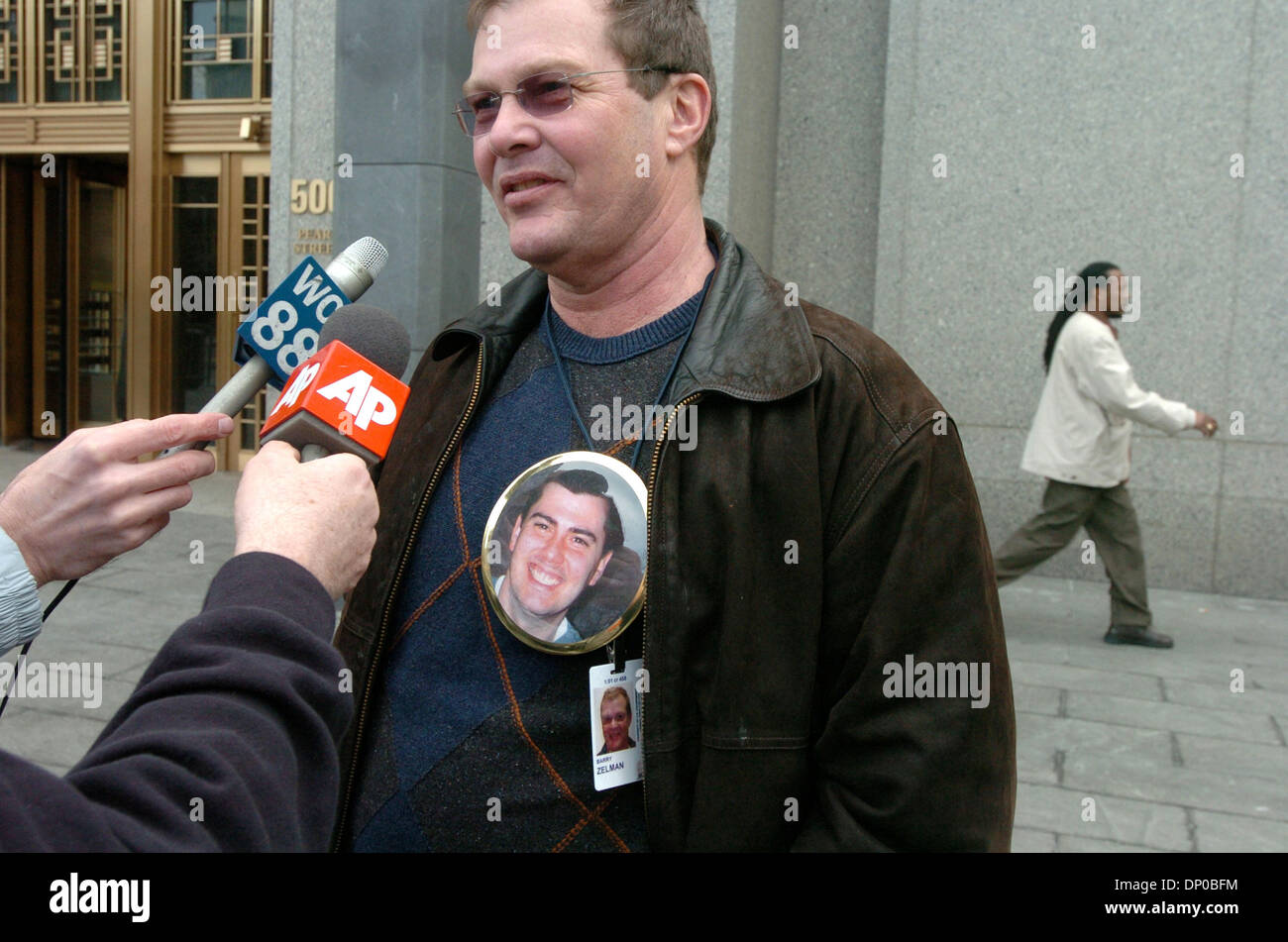 Mar 06, 2006; Manhattan, New York, USA; BARRY ZELMAN, wearing a picture ...