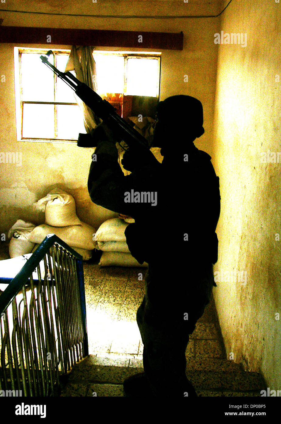 Mar 07, 2006; Ad Dawr, Saluhidin, IRAQ; An Iraqi soldier, or junedi, in ...