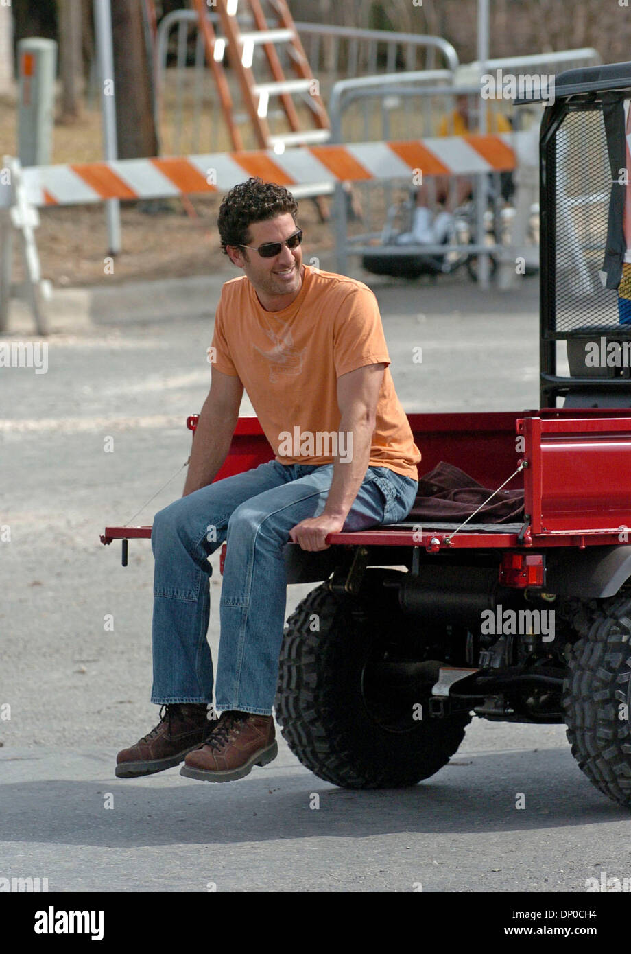 Mar 08, 2006; Hondo, TX, USA; Eduardo Xol catches a ride on the scene ...