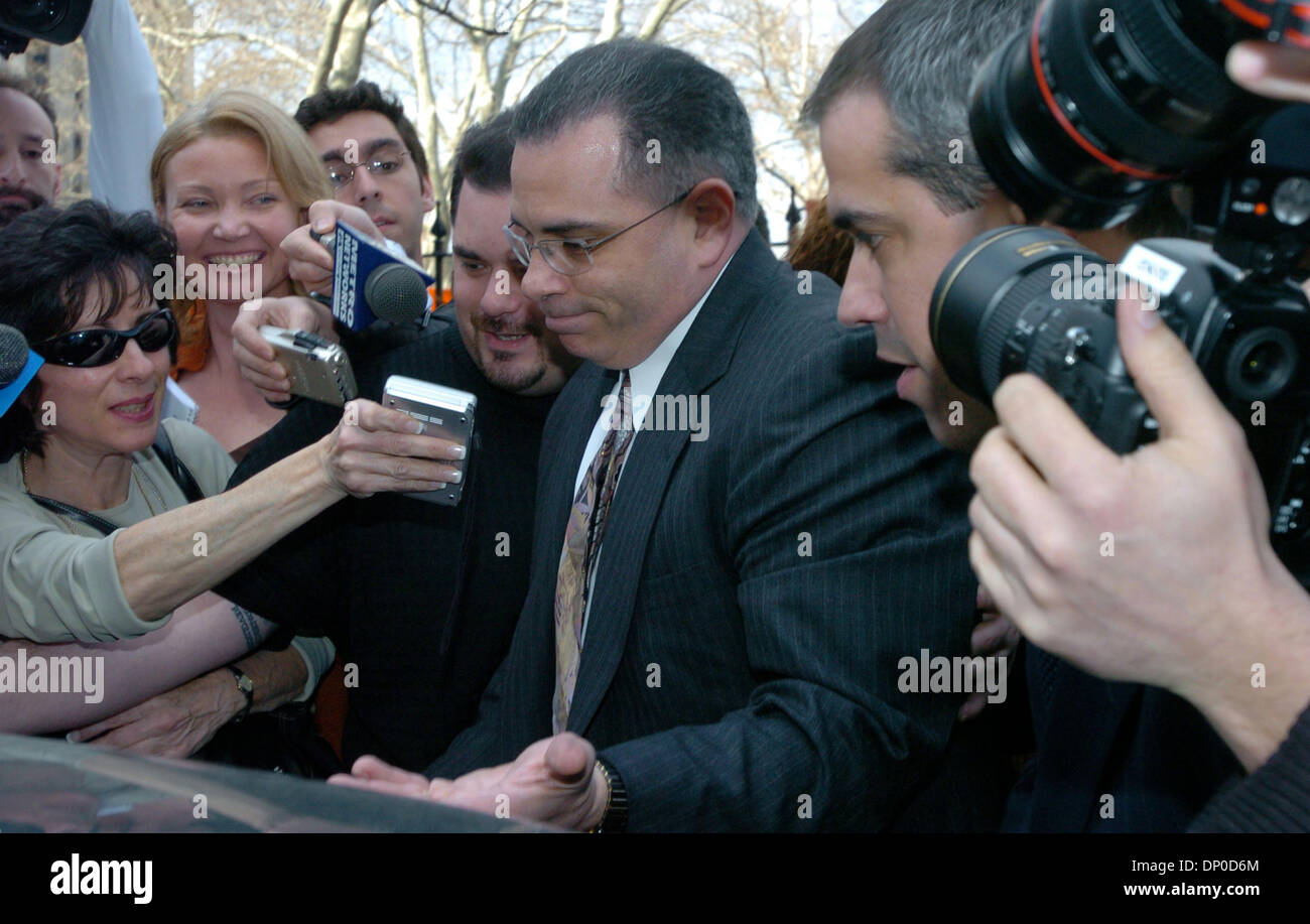 Mar 10, 2006; Manhattan, New York, USA; JOHN GOTTI JR. (C) exits ...