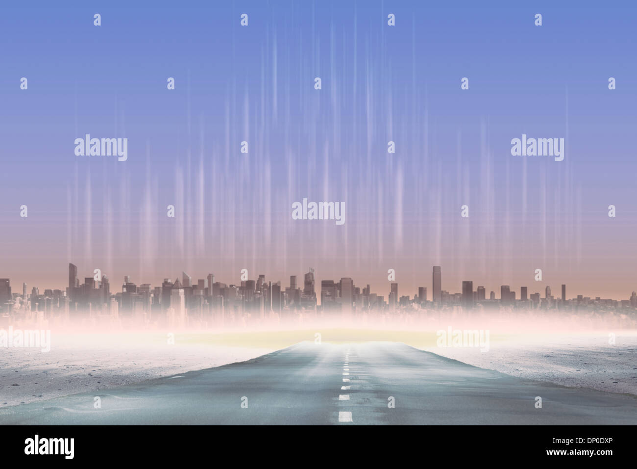 Cityscape on the horizon Stock Photo - Alamy