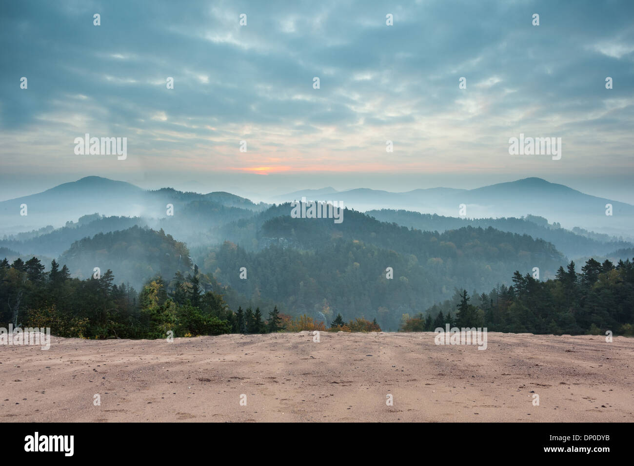 Scenic countryside with mountains Stock Photo - Alamy