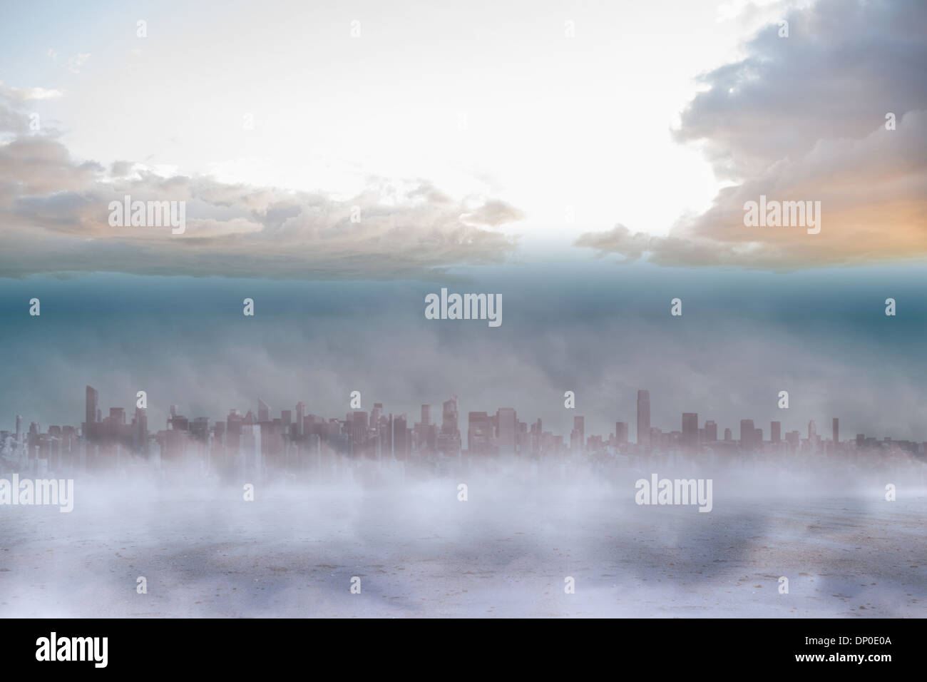Cityscape on the horizon Stock Photo - Alamy
