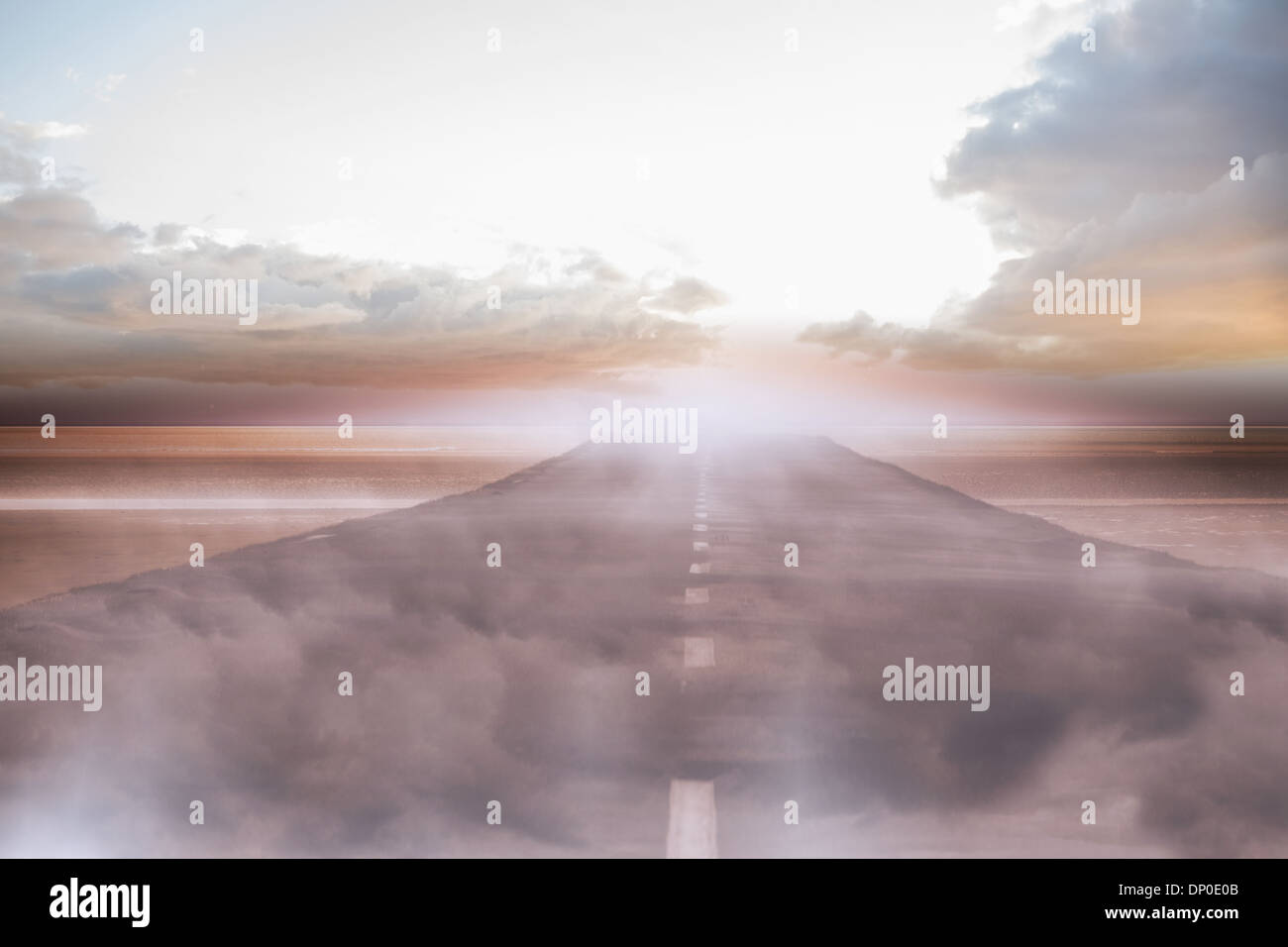 Road leading out to the horizon Stock Photo - Alamy